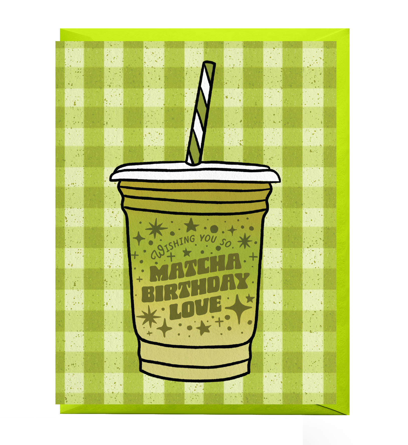 Iced Matcha Birthday Card • BOSS DOTTY PAPER Co.
