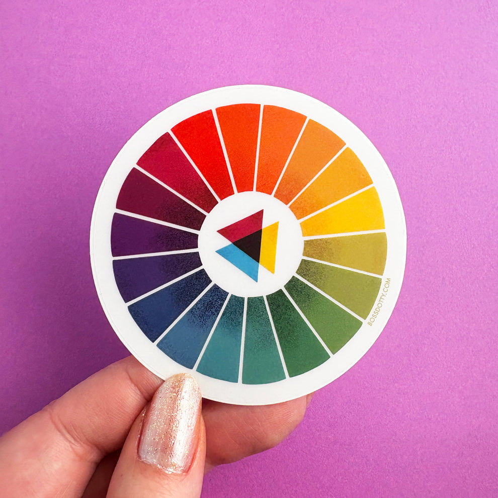 Color Wheel Clear Sticker – BOSS DOTTY PAPER Co.