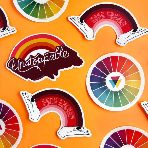 Color Wheel Clear Sticker – BOSS DOTTY PAPER Co.